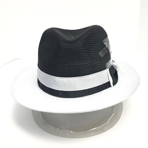 Steven Land | Accessories | Steven Land Mens Black White Fedora Hat ...